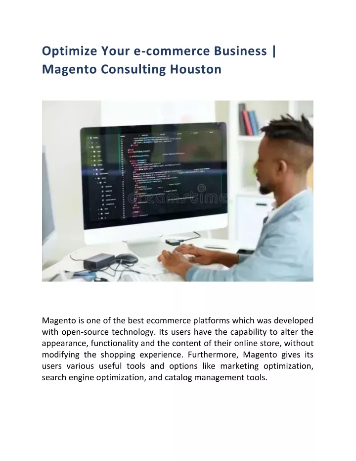 PPT - Optimize Your e-commerce Business Magento Consulting Houston PowerPoint Presentation - ID ...