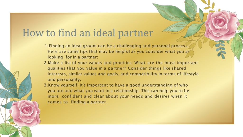PPT - Best tips to find an ideal partner PowerPoint Presentation, free ...