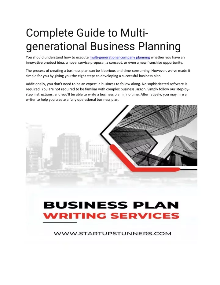PPT - Multi-generational Business Planning PowerPoint Presentation ...