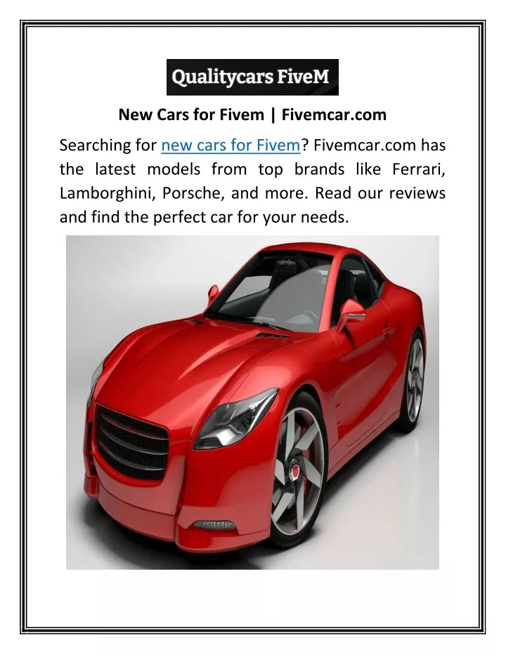 PPT - New Cars for Fivem Fivemcar PowerPoint Presentation, free ...