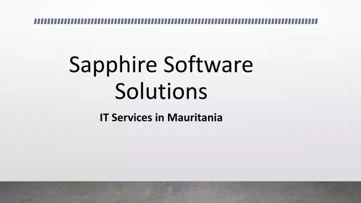 PPT - IT Services Provider in Mauritania | Software Development ...