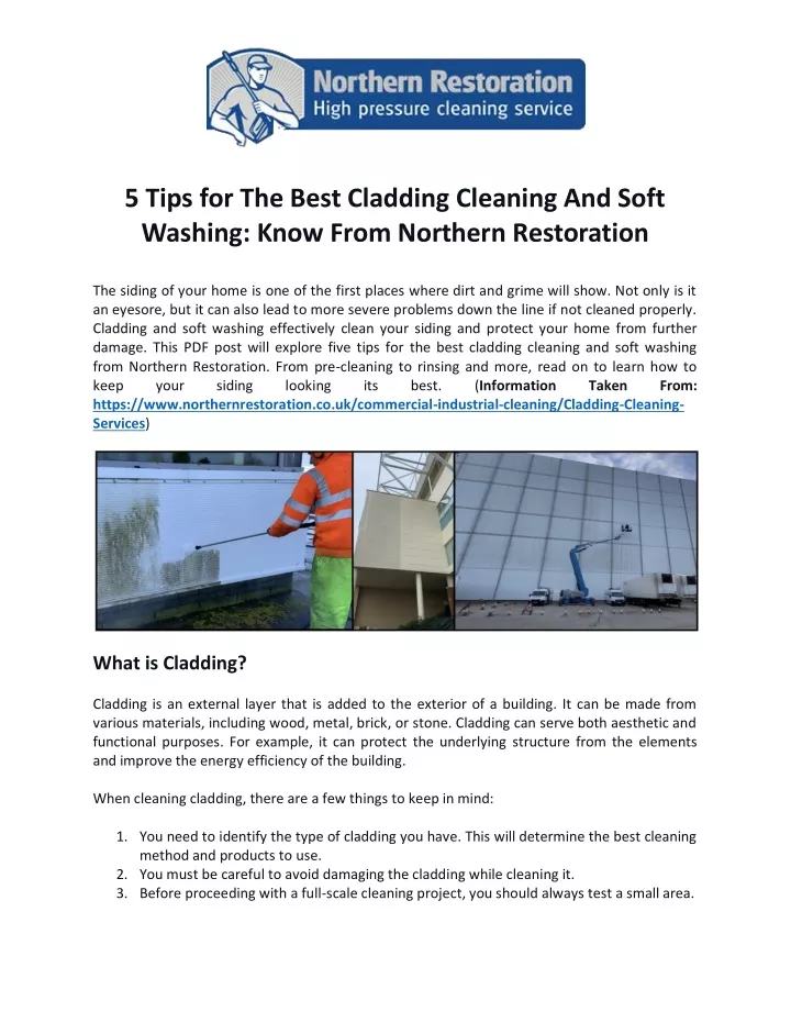 PPT - 5 Tips for The Best Cladding Cleaning And Soft Washing PowerPoint ...