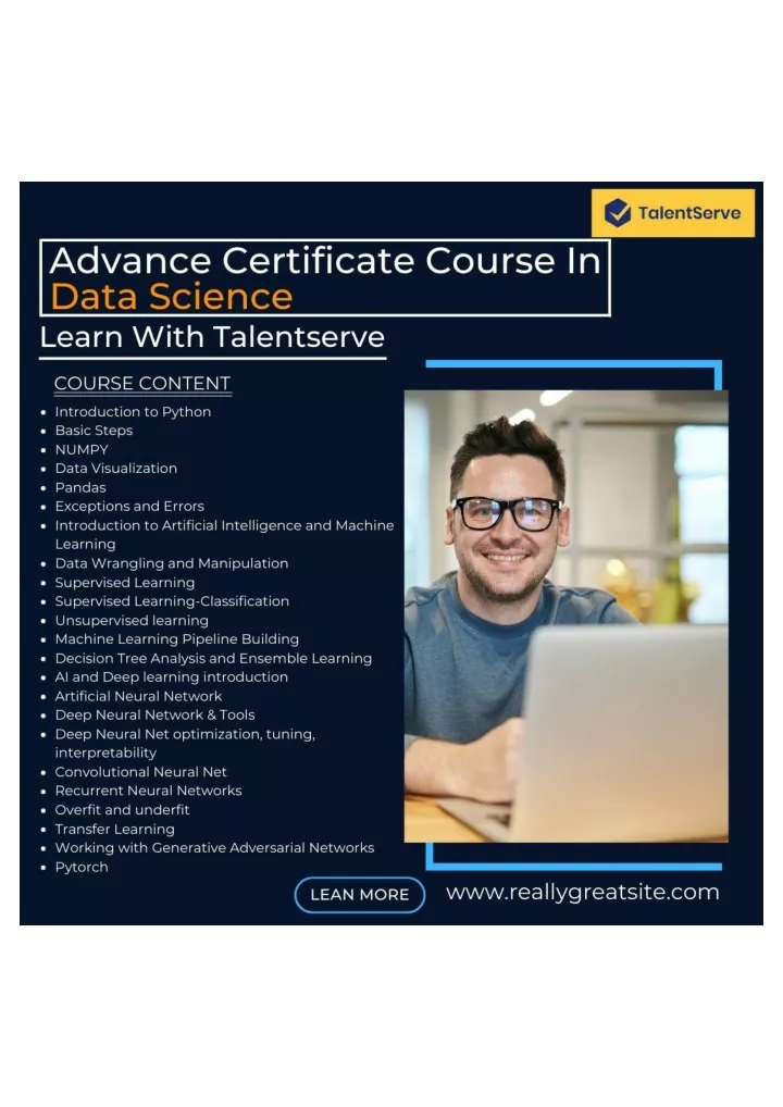 PPT - Advance Certificate Course In Data Science Learn With Talentserve ...