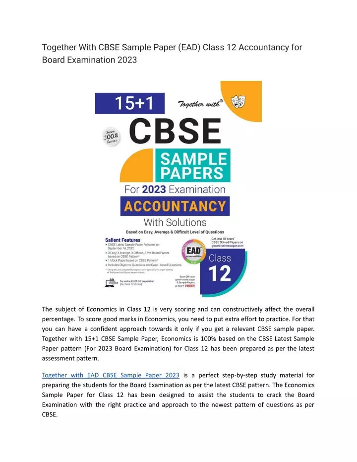 PPT - Best CBSE Sample Papers - Accountancy 12 exam 2022-23 PowerPoint ...