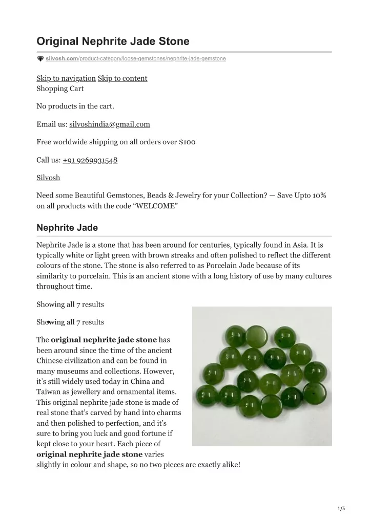 PPT - silvosh.com-Original Nephrite Jade Stone PowerPoint Presentation ...