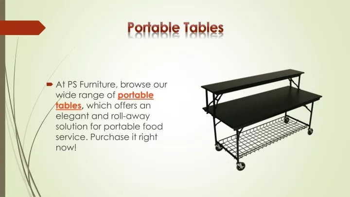 PPT - Portable Tables 1 PowerPoint Presentation, free download - ID ...