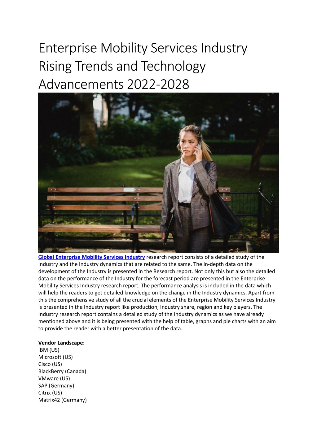 PPT - Enterprise Mobility Services Market Rising Trends and Technology Advancements 2022 ...