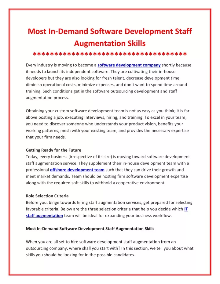 PPT - Software Development Staff Augmentation Skills PowerPoint Presentation - ID:11853751