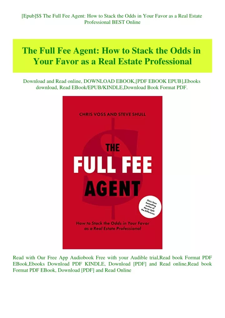 PPT - [Epub]$$ The Full Fee Agent How to Stack the Odds in Your Favor ...