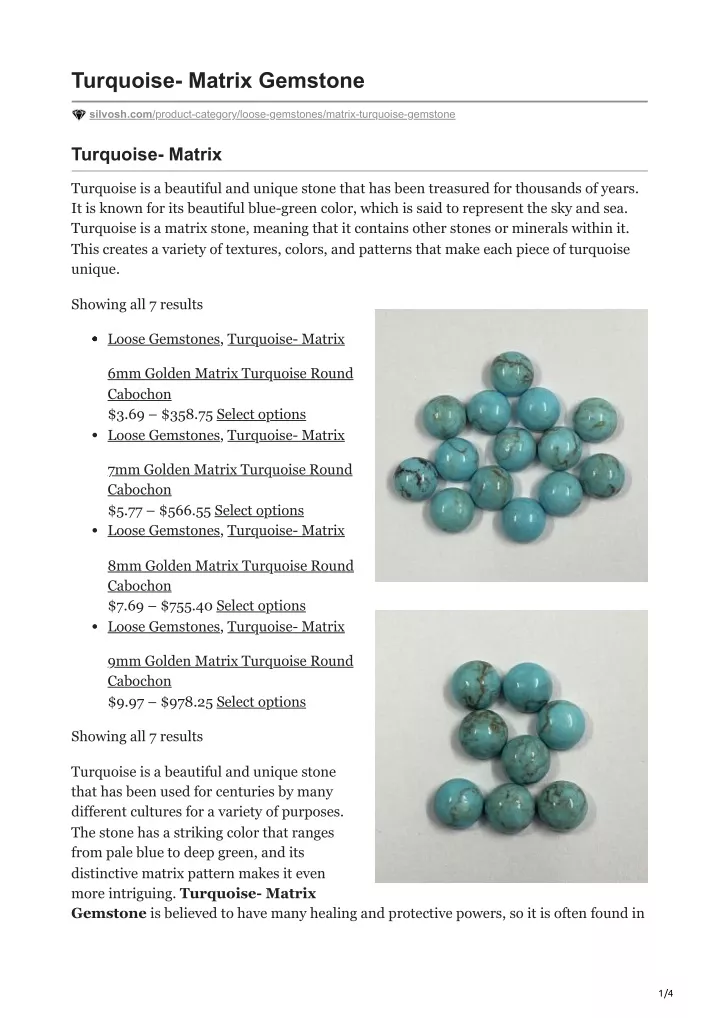 PPT - silvosh.com-Turquoise- Matrix Gemstone PowerPoint Presentation ...