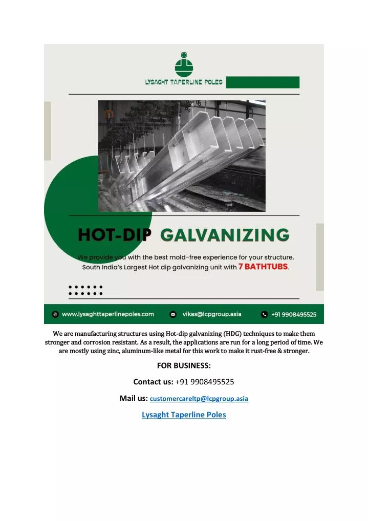 PPT - Hot dip Galvanizing suppliers near me PowerPoint Presentation, free download - ID:11856352