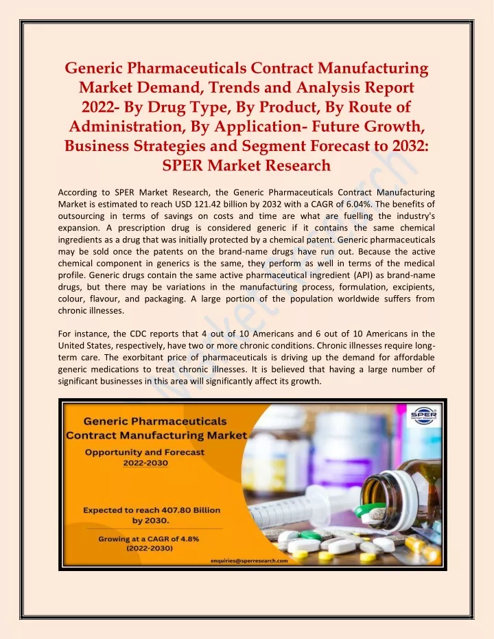 PPT - Generic Pharmaceuticals Contract Manufacturing Market Demand ...