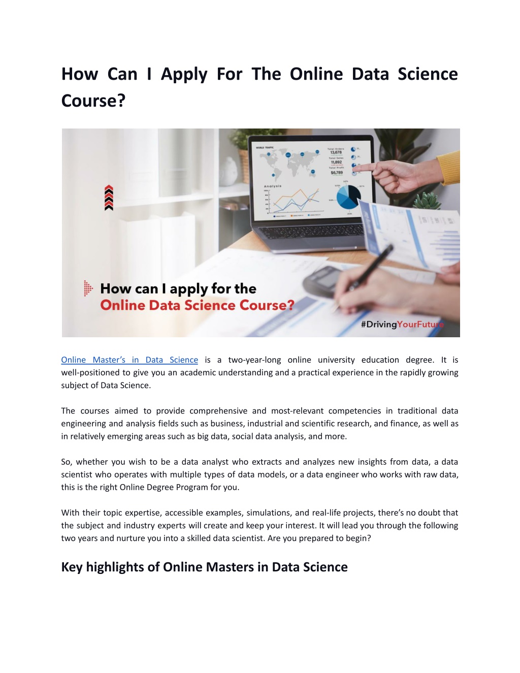 PPT - How Can I Apply For The Online Data Science Course_ PowerPoint ...