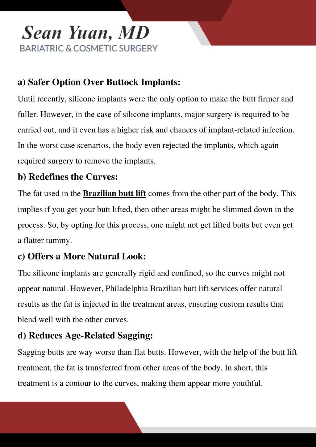 PPT - 4 Reasons To Choose Brazilian Butt Lift For Rounder And Fuller ...