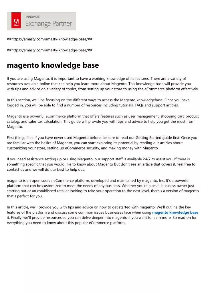 PPT - magento knowledge base PowerPoint Presentation, free download ...