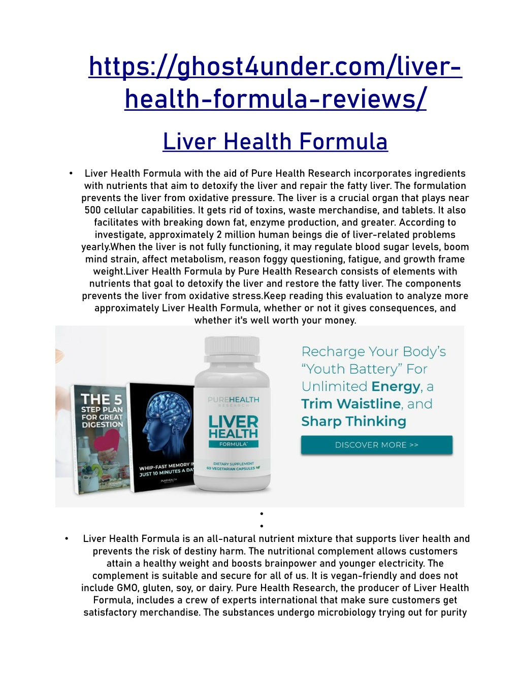 PPT - https://ghost4under.com/liver-health-formula-reviews/ PowerPoint ...