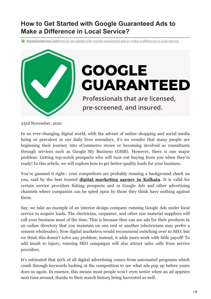 PPT - How To Get Started With Google Guaranteed Ads To Make A ...