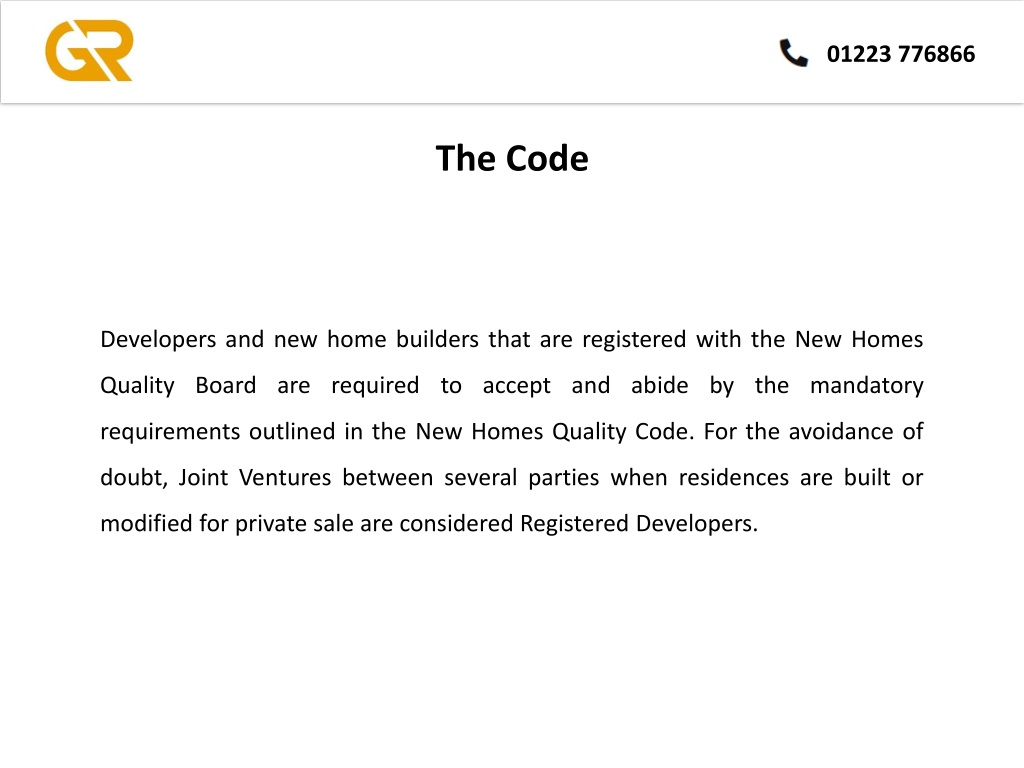 PPT - Mandatory NHQB Requirements To Become A Registered Housebuilder ...