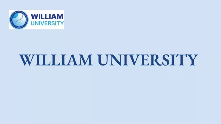 PPT - William University PowerPoint Presentation, free download - ID ...
