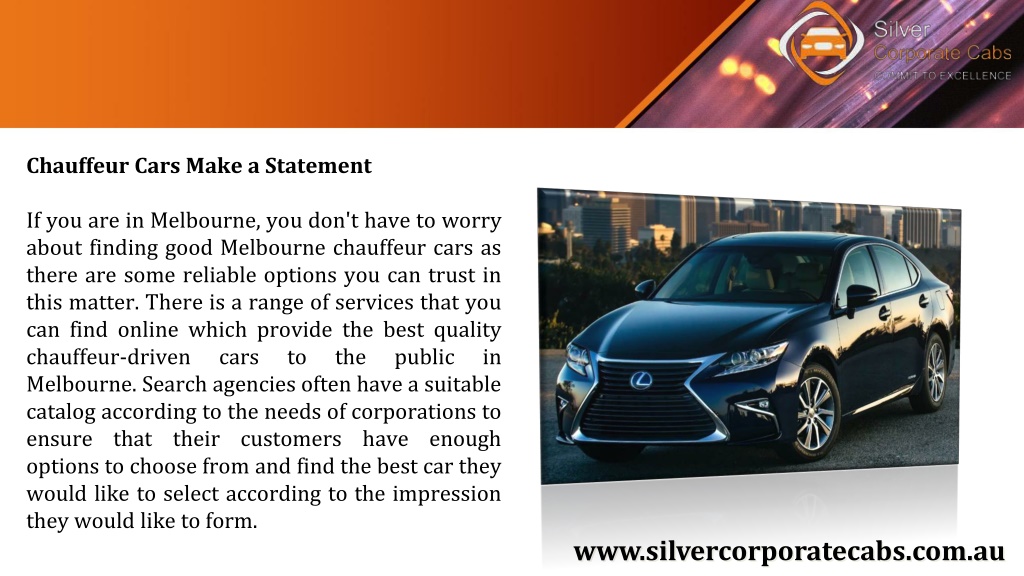 PPT - Check Out Melbourne Chauffeur Cars for Corporate PowerPoint ...