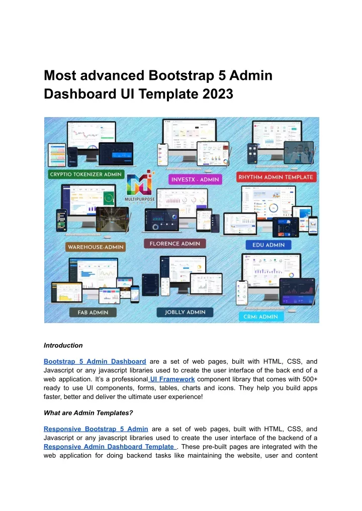 PPT - _Most advanced Bootstrap 5 Admin Dashboard UI Template 2023 ...