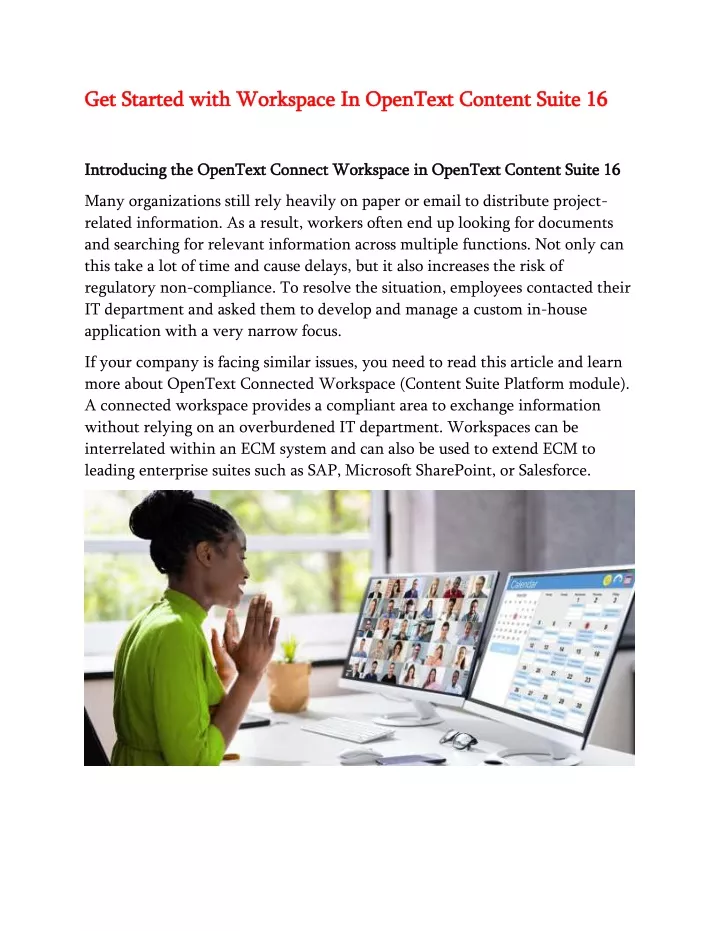 PPT - Get Started with Workspace In OpenText Content Suite 16-1 ...