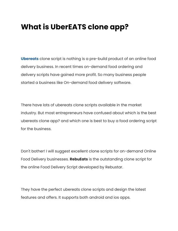PPT - What is UberEATS clone app PowerPoint Presentation, free download ...