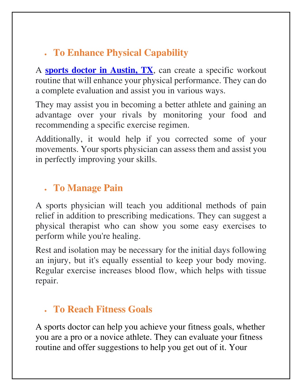 PPT - Why You Should Visit a Sports Medicine Physician PowerPoint ...