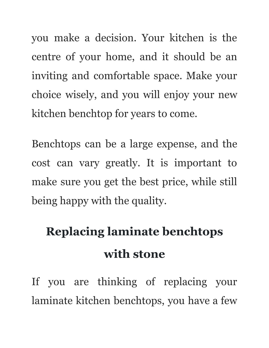 PPT - The Benefits of New Kitchen Benchtops PowerPoint Presentation ...