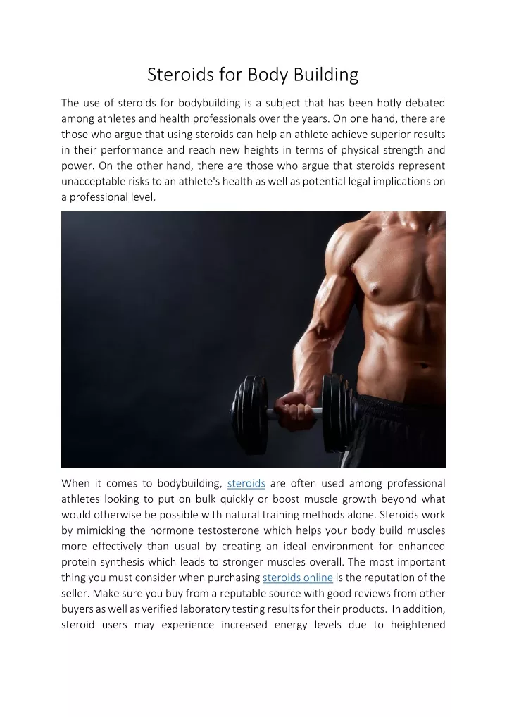 PPT - Steroids for Body Building PowerPoint Presentation, free download ...