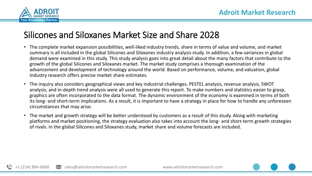 PPT - Silicones and Siloxanes Market Regional Outlook & Forecast 2032 ...