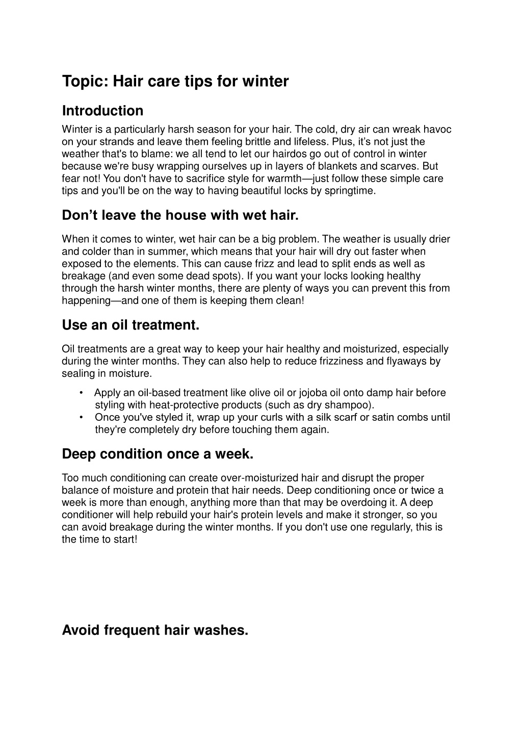 Ppt Hair Care Tips For Winter Powerpoint Presentation Free Download Id11864868