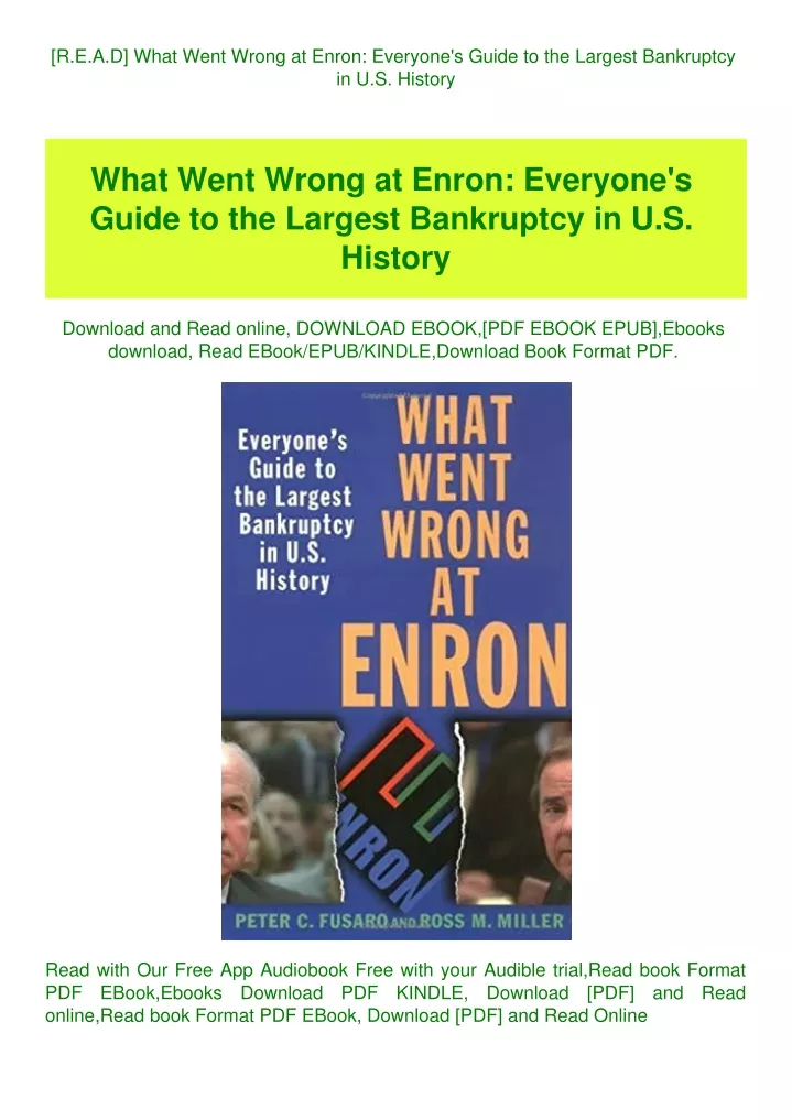 PPT - [R.E.A.D] What Went Wrong at Enron Everyone's Guide to the ...