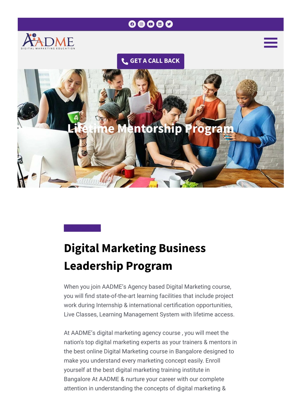 PPT - Digital Marketing Business Leadership Program PowerPoint ...