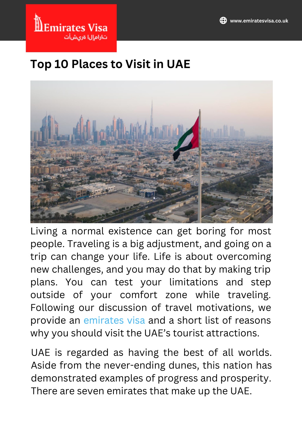 PPT - HERE’S THE LIST OF THE TOP PLACES TO VISIT IN UAE PowerPoint ...