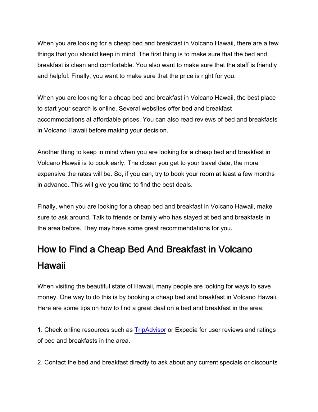PPT - Book a Cheap Bed and Breakfast in Volcano Hawaii PowerPoint ...