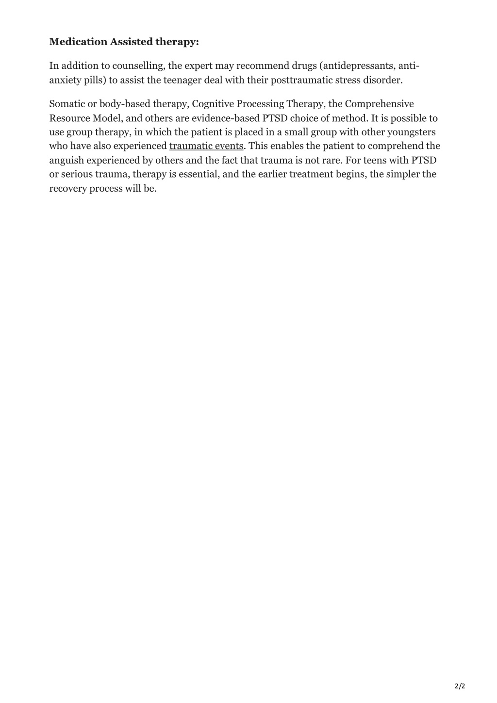 PPT - Treatment of Post-Traumatic Stress Disorder in Teens PowerPoint ...
