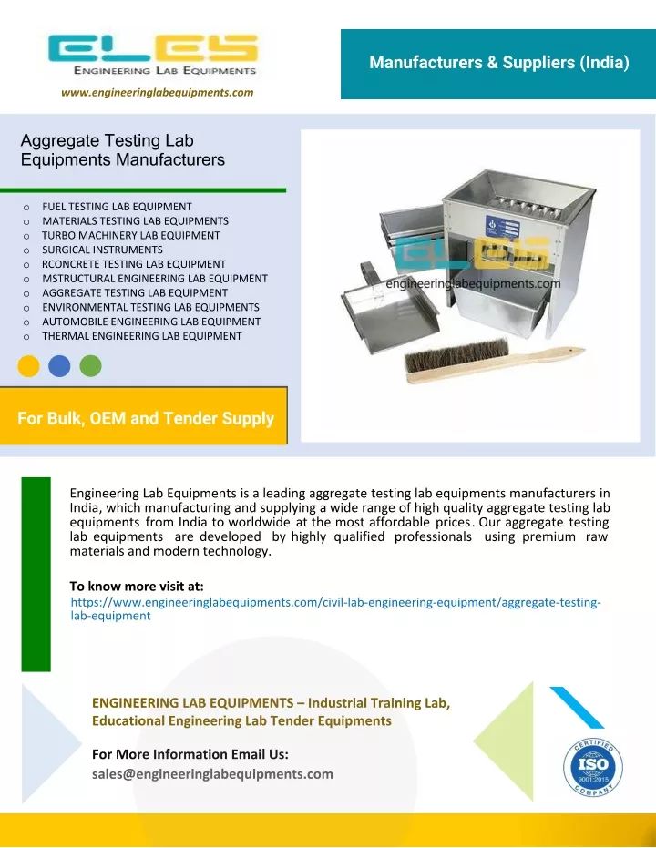 PPT - Aggregate Testing Lab Equipments Manufacturers PowerPoint ...