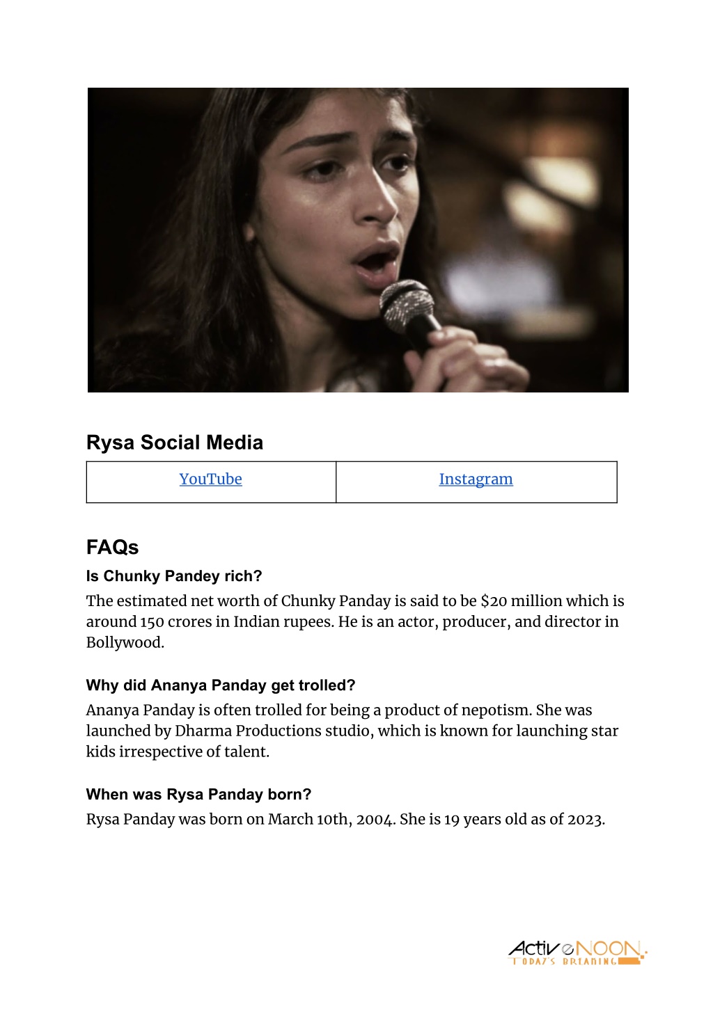 PPT - Rysa Panday Bio: A Dive Into The Lifestyle Of Chunky Pandey’s ...