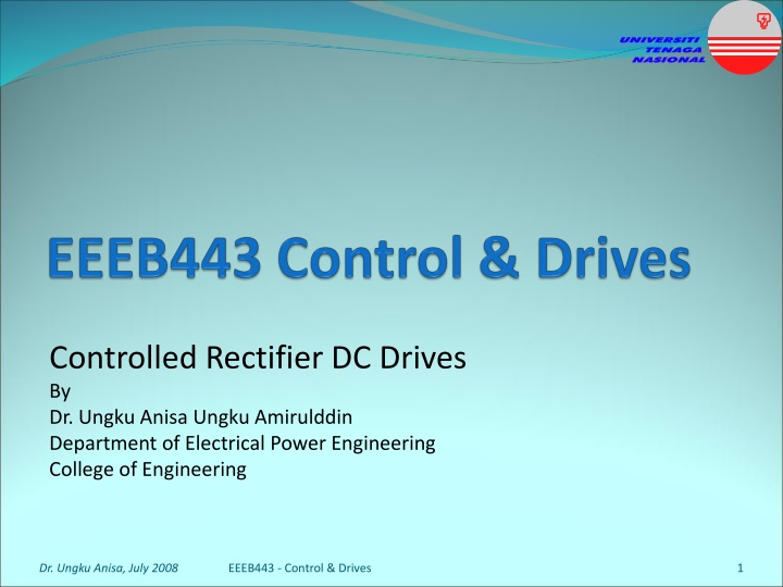 PPT - controlled-rectifier-dc-drives PowerPoint Presentation, free ...