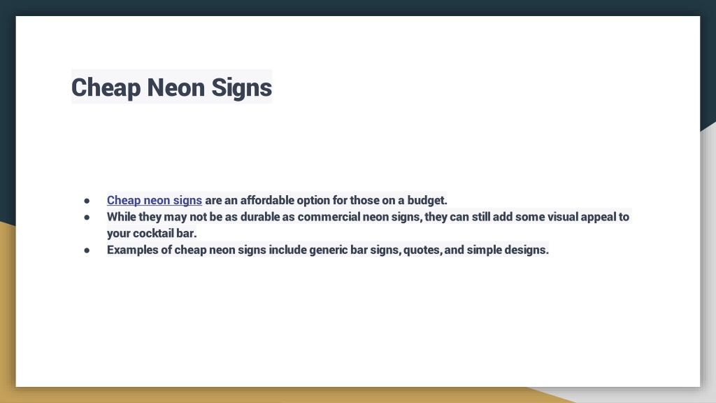 PPT - Neon Signs for Your Cocktail Bar PowerPoint Presentation, free ...