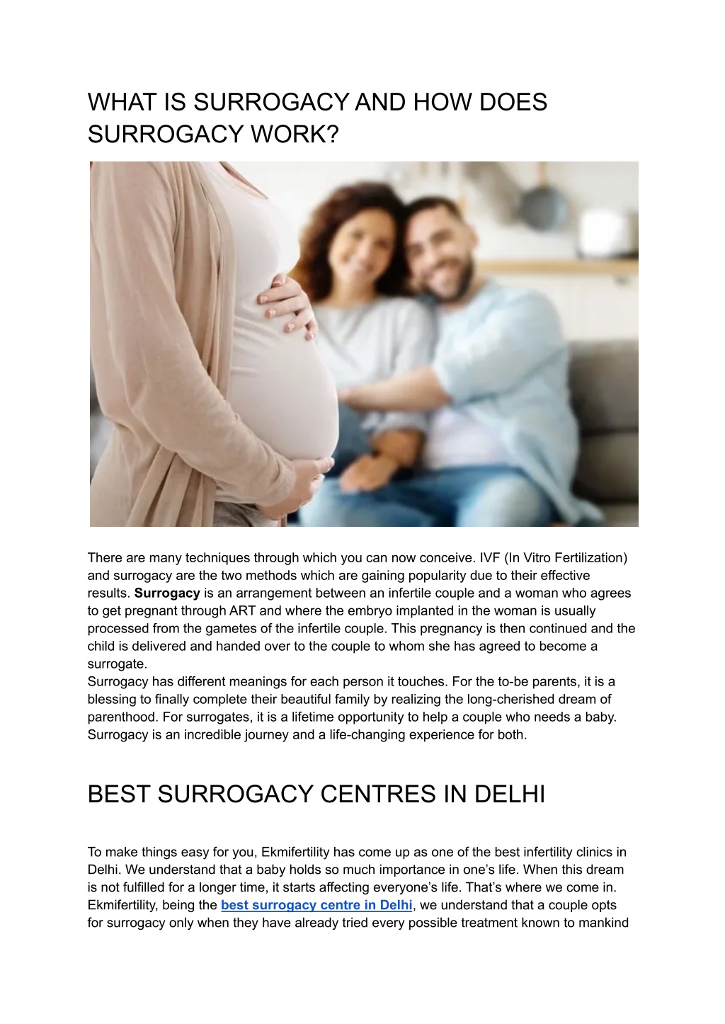 PPT - Best Surrogacy Centres in Delhi with Success Rates 2023 ...