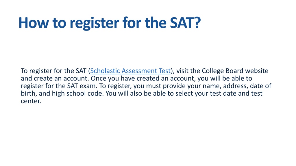 PPT - How To Prepare For SAT Exam At Home PowerPoint Presentation, free ...
