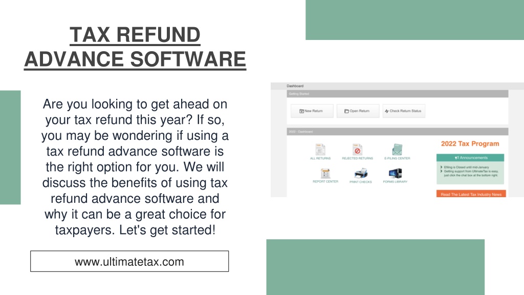 PPT - Tax Refund Advance Software PowerPoint Presentation, free ...