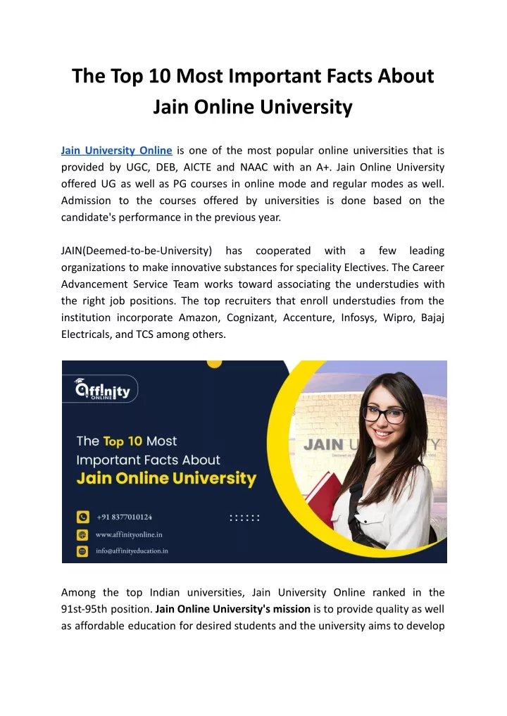 PPT - The Top 10 Most Important Facts About Jain Online University ... PPT - The Top 10 Most Important Facts About Jain Online University ...