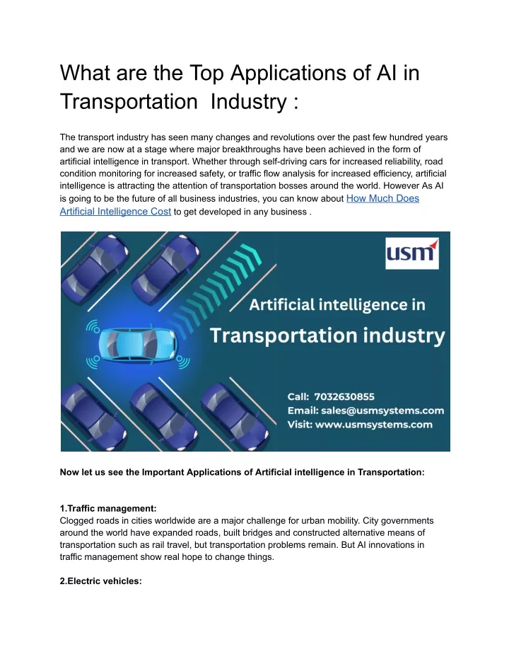 PPT - AI in Transportataion industry - Google Docs PowerPoint ...