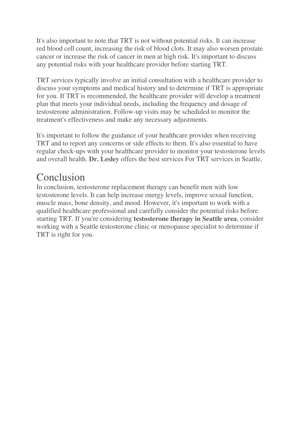PPT - The Benefits of Testosterone Replacement Therapy PowerPoint ...