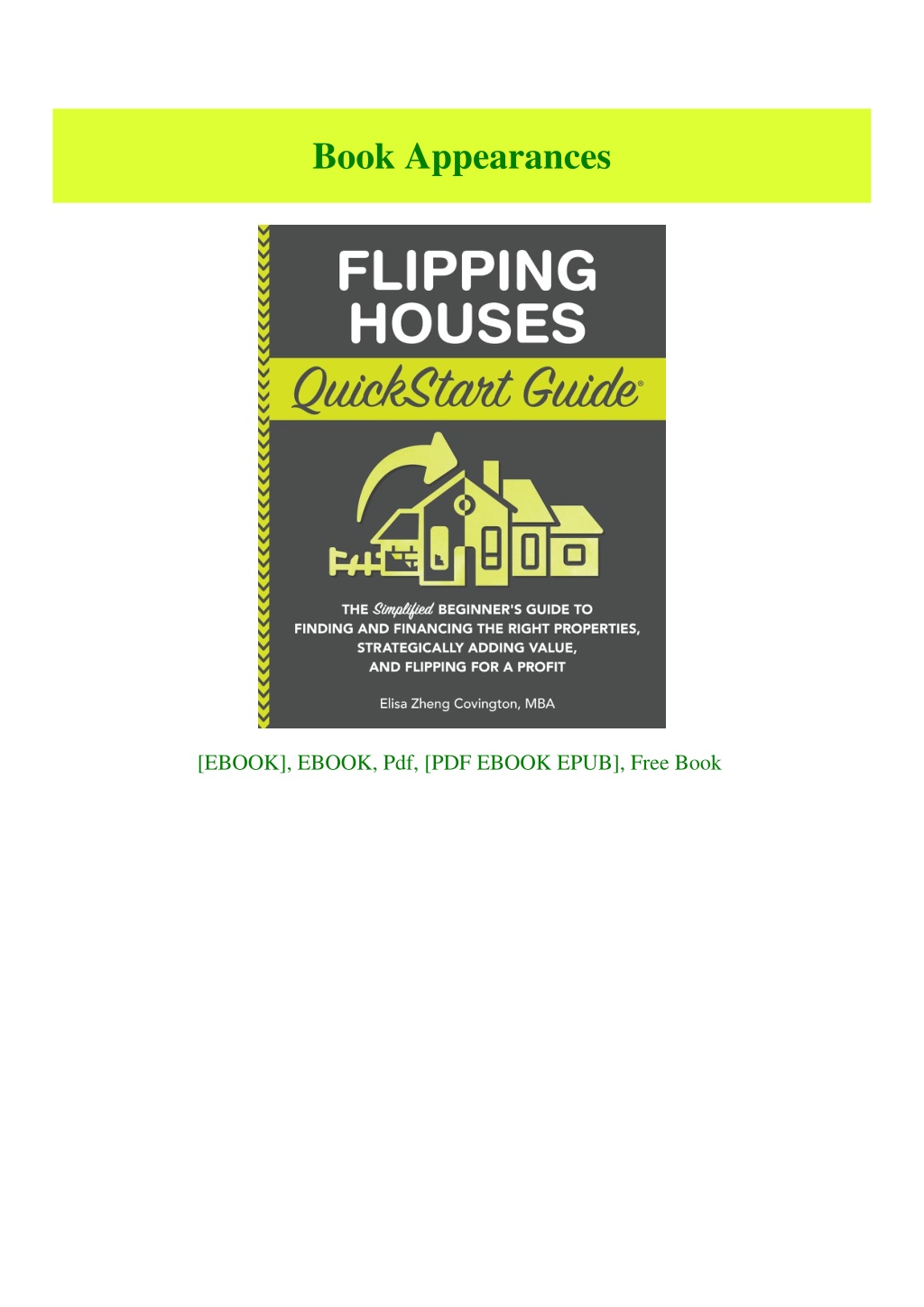 PPT - {epub download} Flipping Houses QuickStart Guide The Simplified ... PPT - {epub download} Flipping Houses QuickStart Guide The Simplified ...