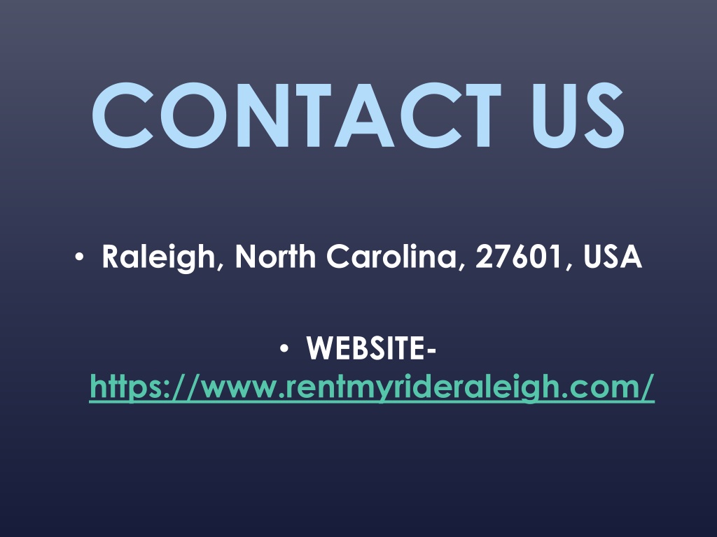 PPT - Rent my Ride Raleigh PowerPoint Presentation, free download - ID ...