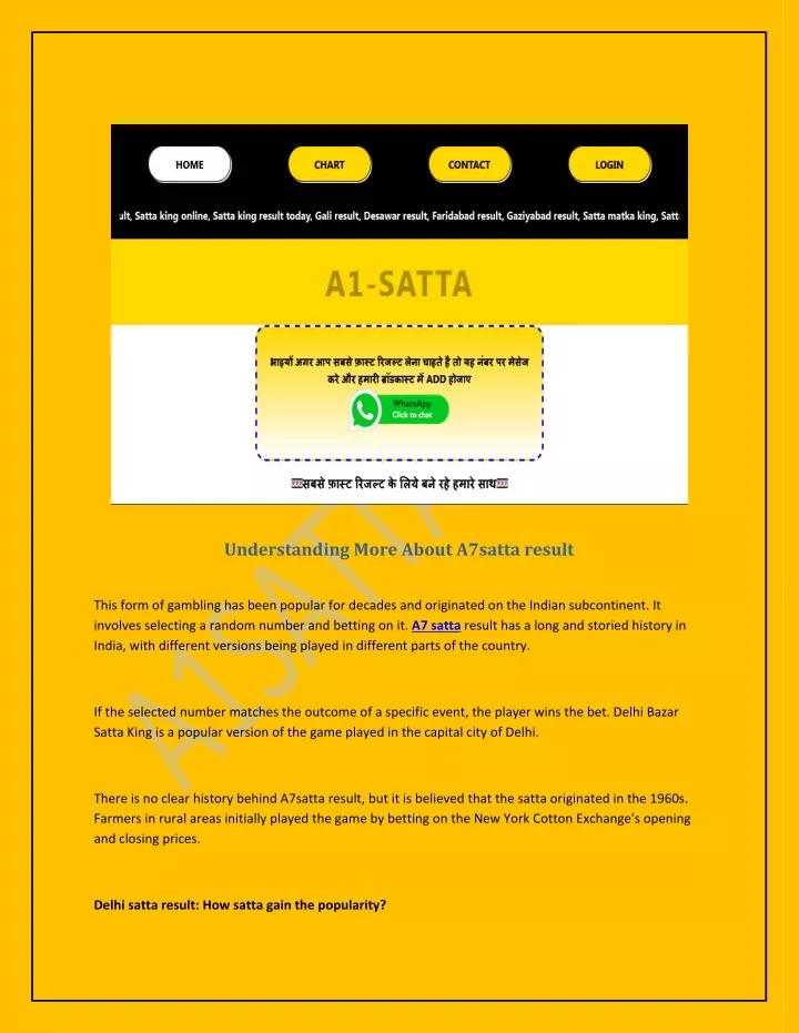 PPT - A7 Satta King: A7 Satta Game Online Play PowerPoint Presentation ...